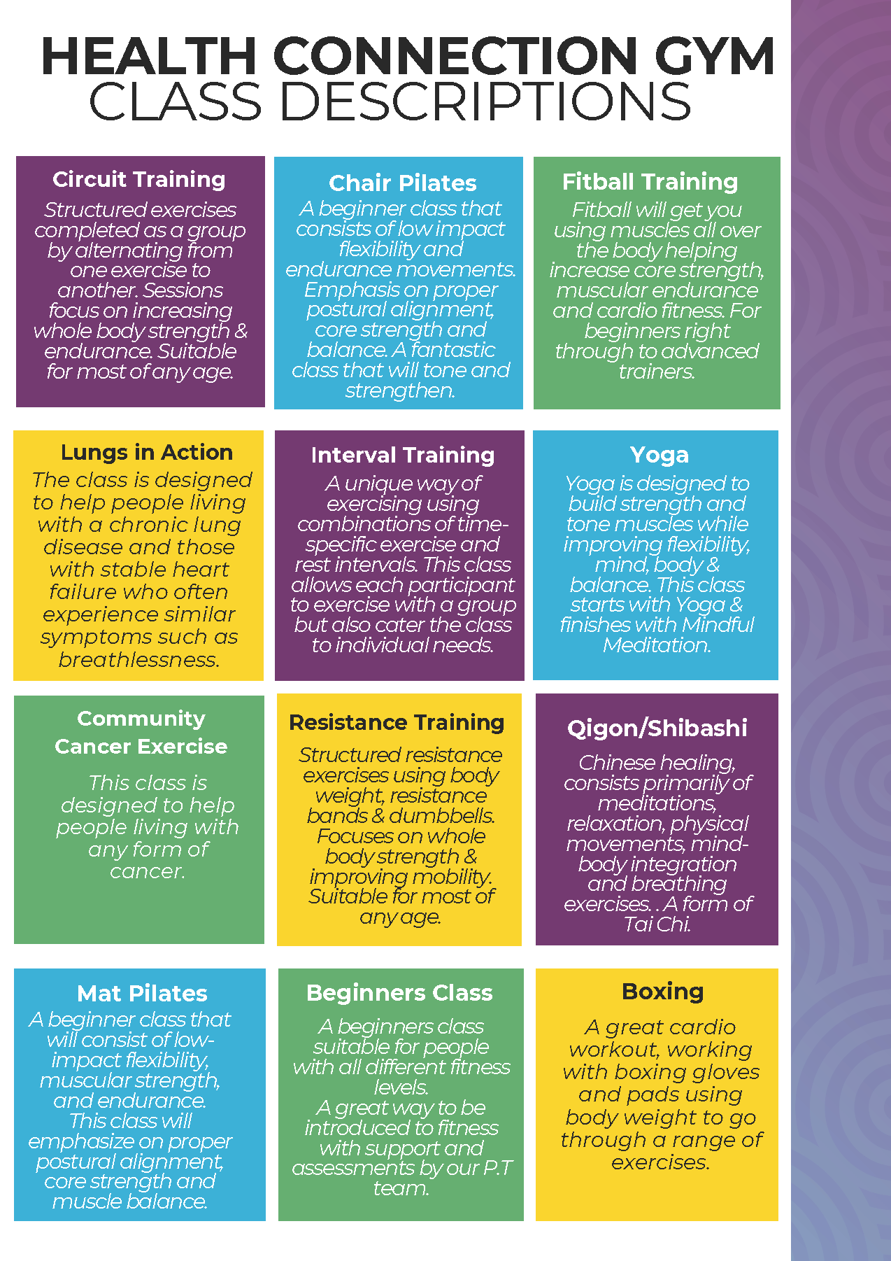 NA Heal th Connection Gym